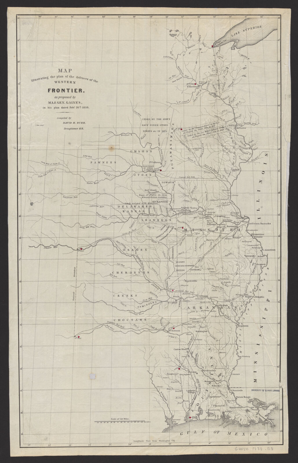Map illustrating the plan of the defences [sic] of the Western Frontier ...