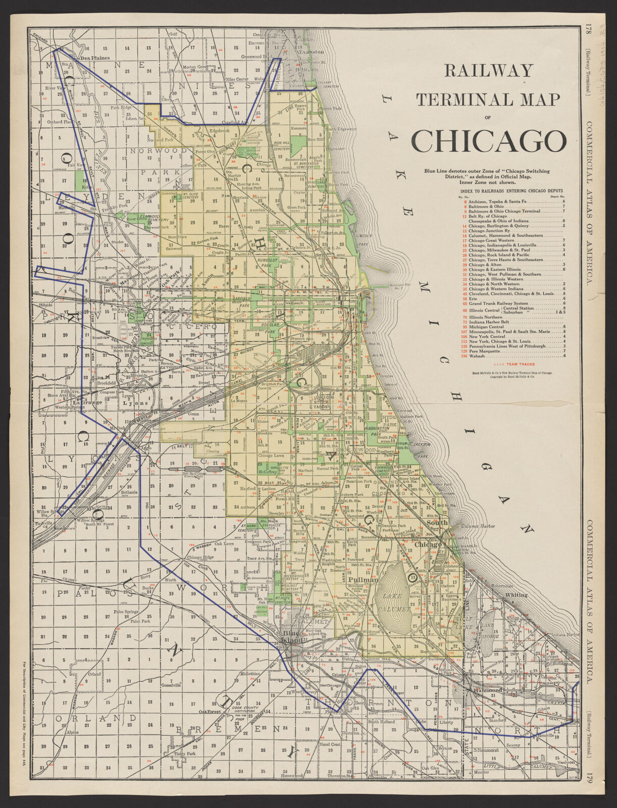 Railway terminal map of Chicago | Digital Collections at the University ...