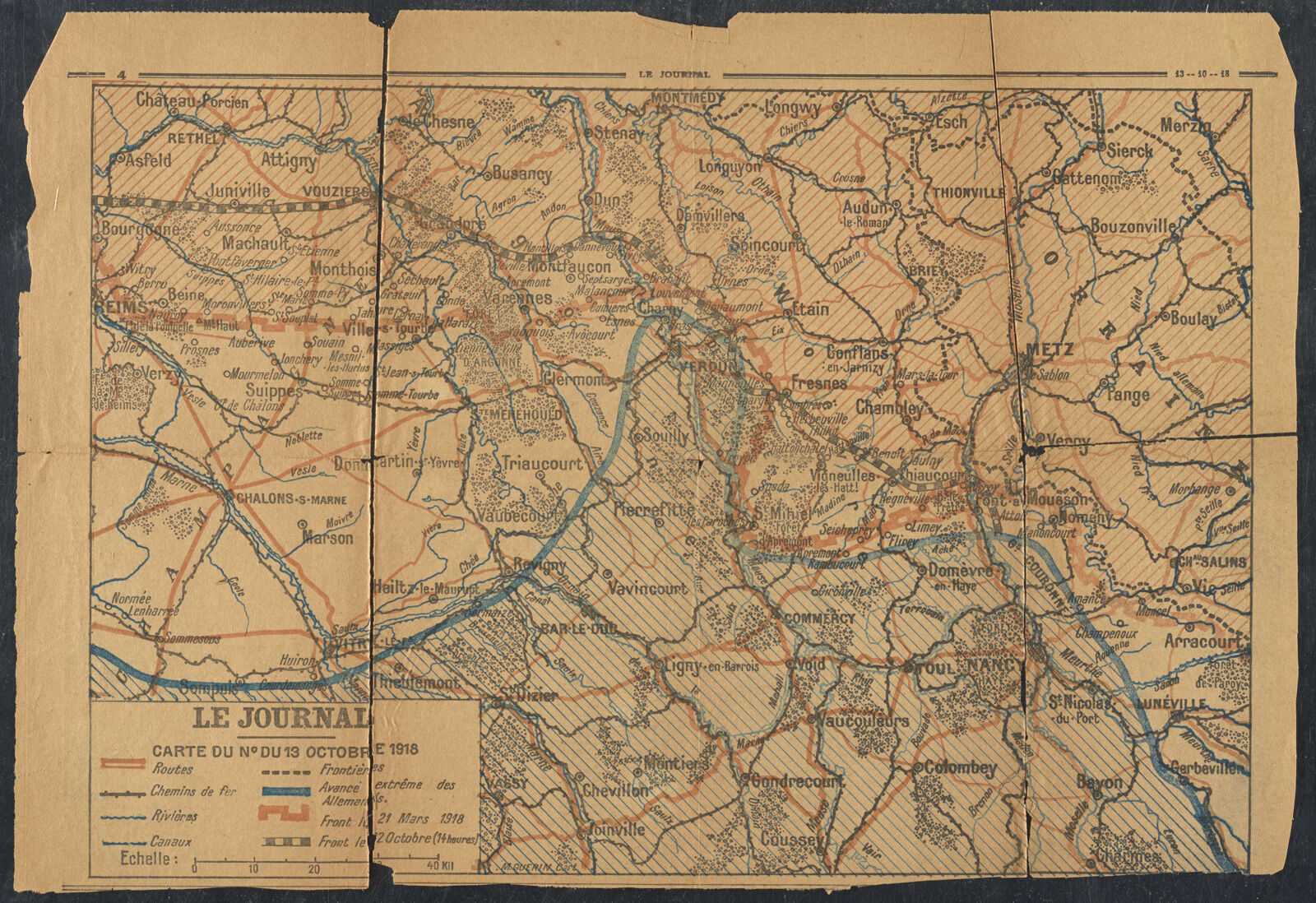 Map of battlefields in France, 1918 | Digital Collections at the ...