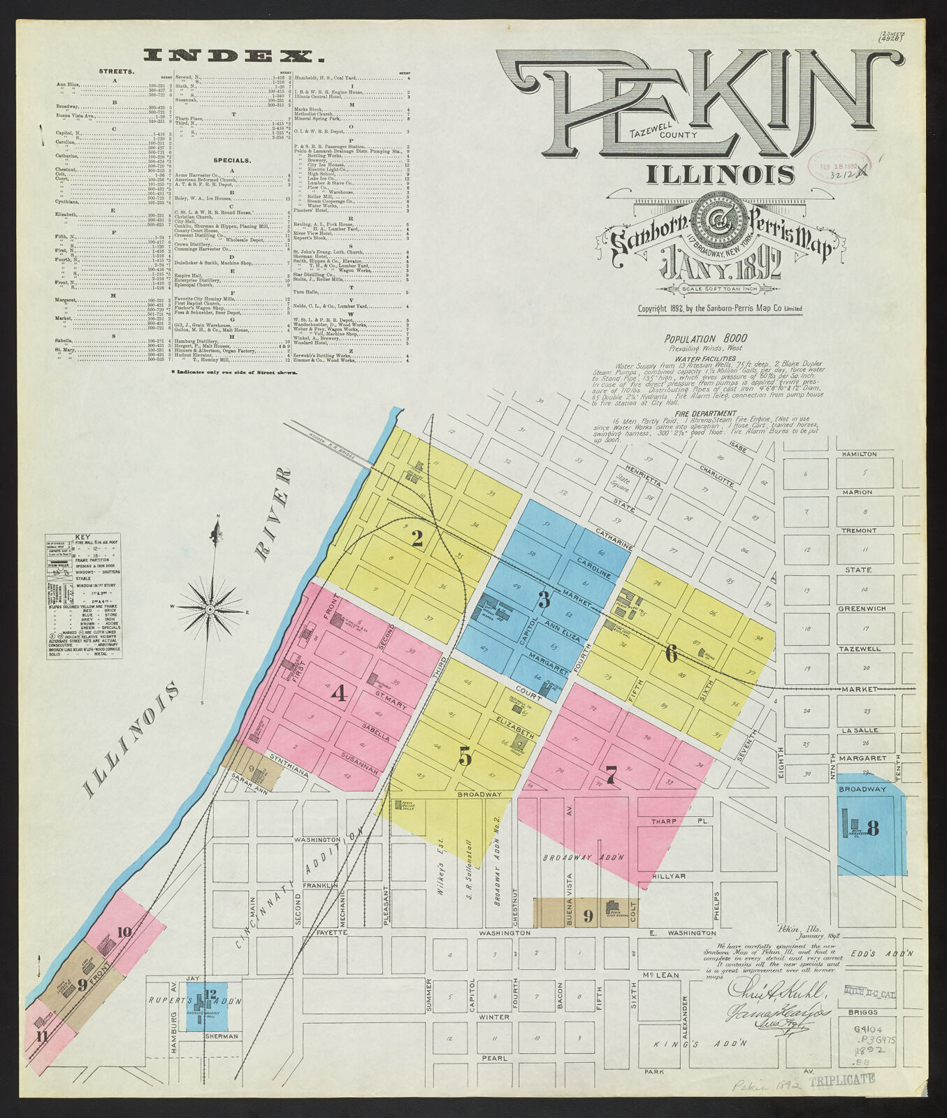 Pekin, Tazewell County, Illinois, Jany, 1892 | Digital Collections at ...
